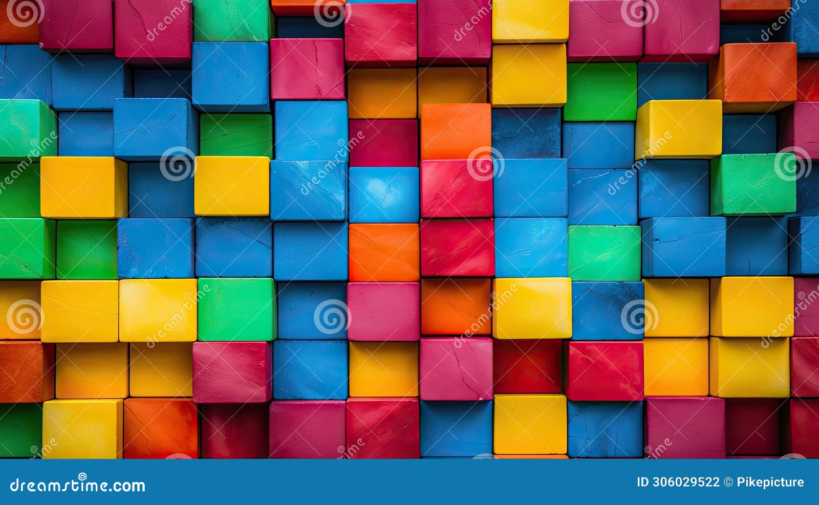 Construction Colorful Building Blocks Stock Illustration - Illustration ...