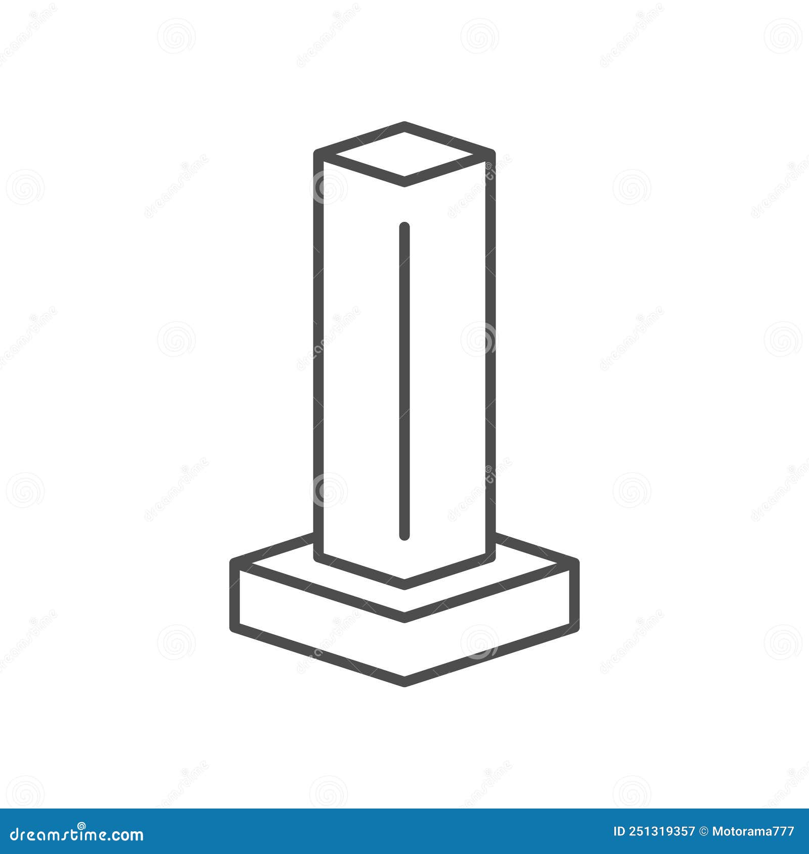Construction Column Line Outline Icon Stock Vector - Illustration of ...