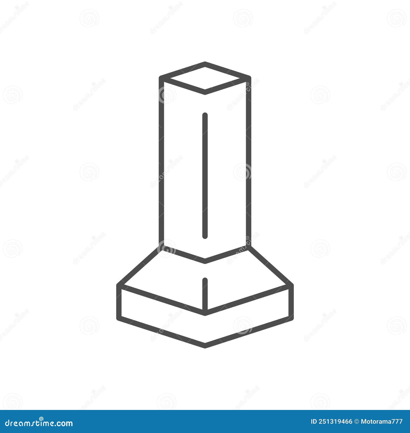 Construction Column Line Outline Icon Stock Vector - Illustration of ...