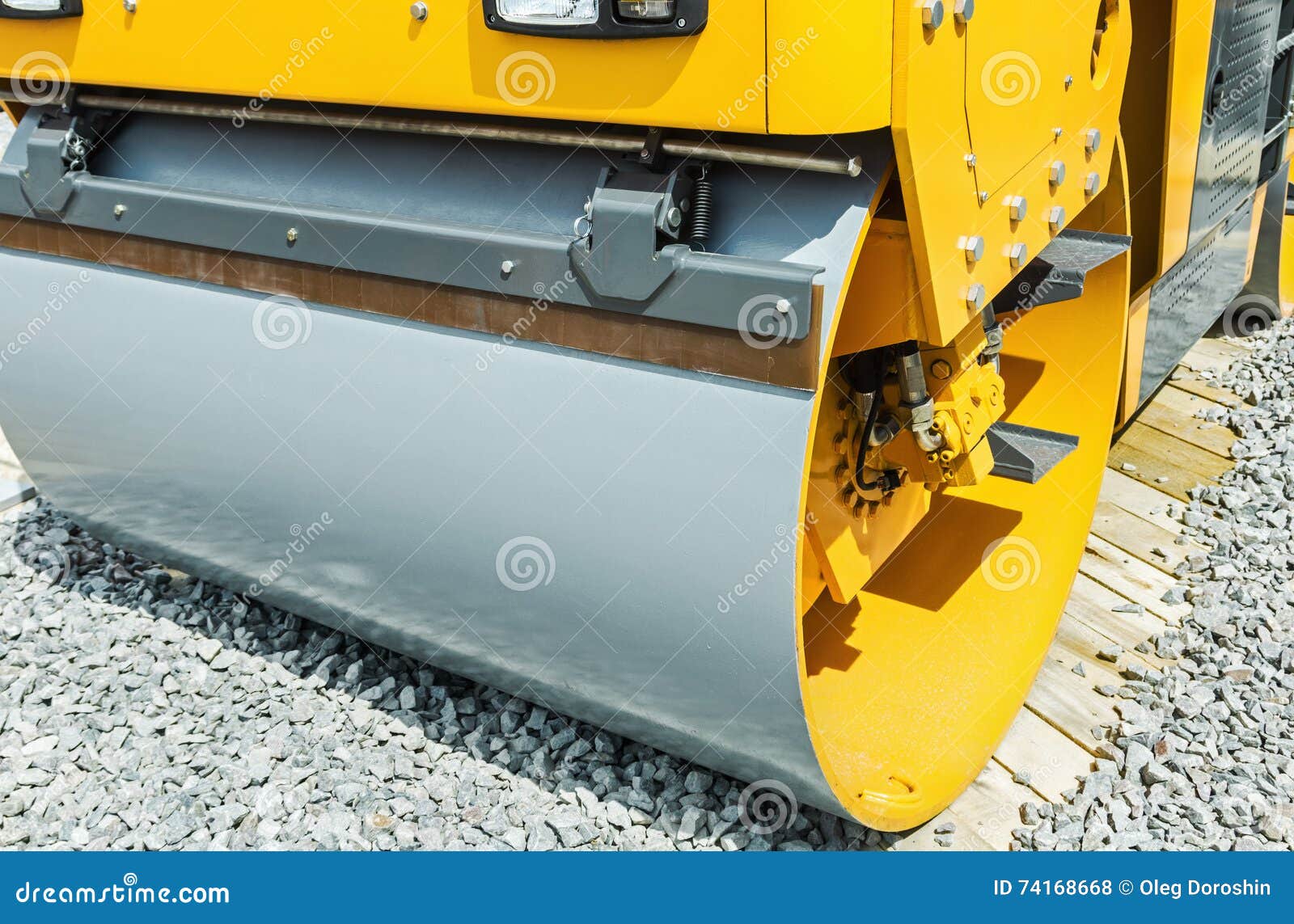 Construction Compactor in the Operation Stock Photo - Image of ...