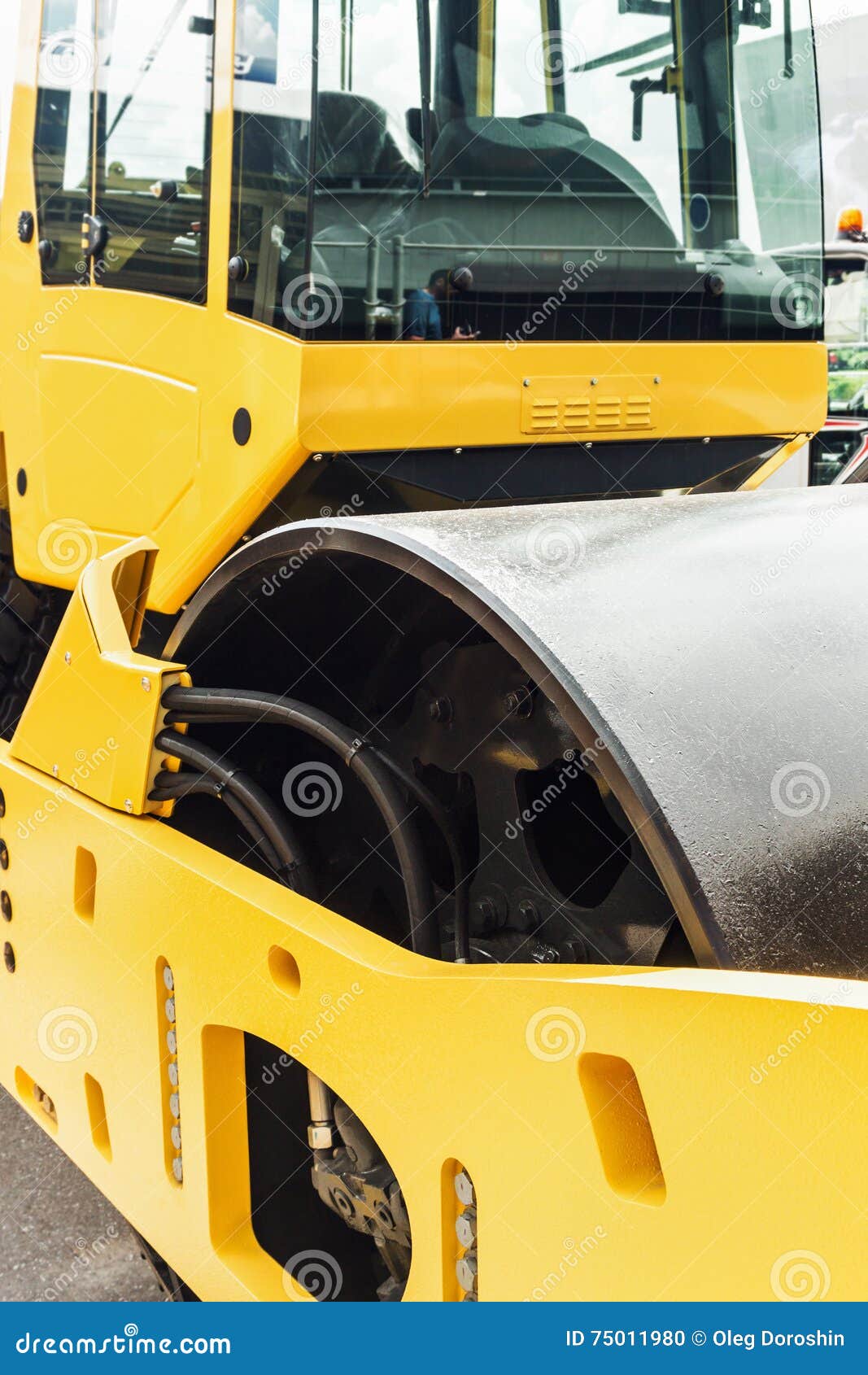 Construction Compactor in the Operation Site Stock Photo - Image of ...