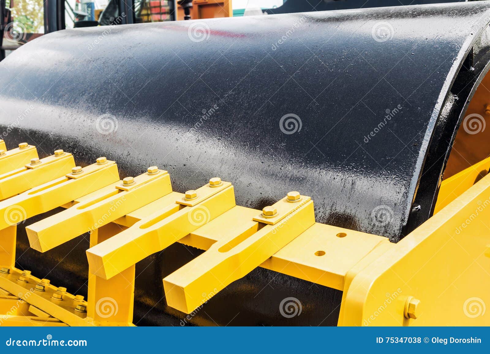 Construction Compactor in the Operation Stock Photo - Image of paving ...