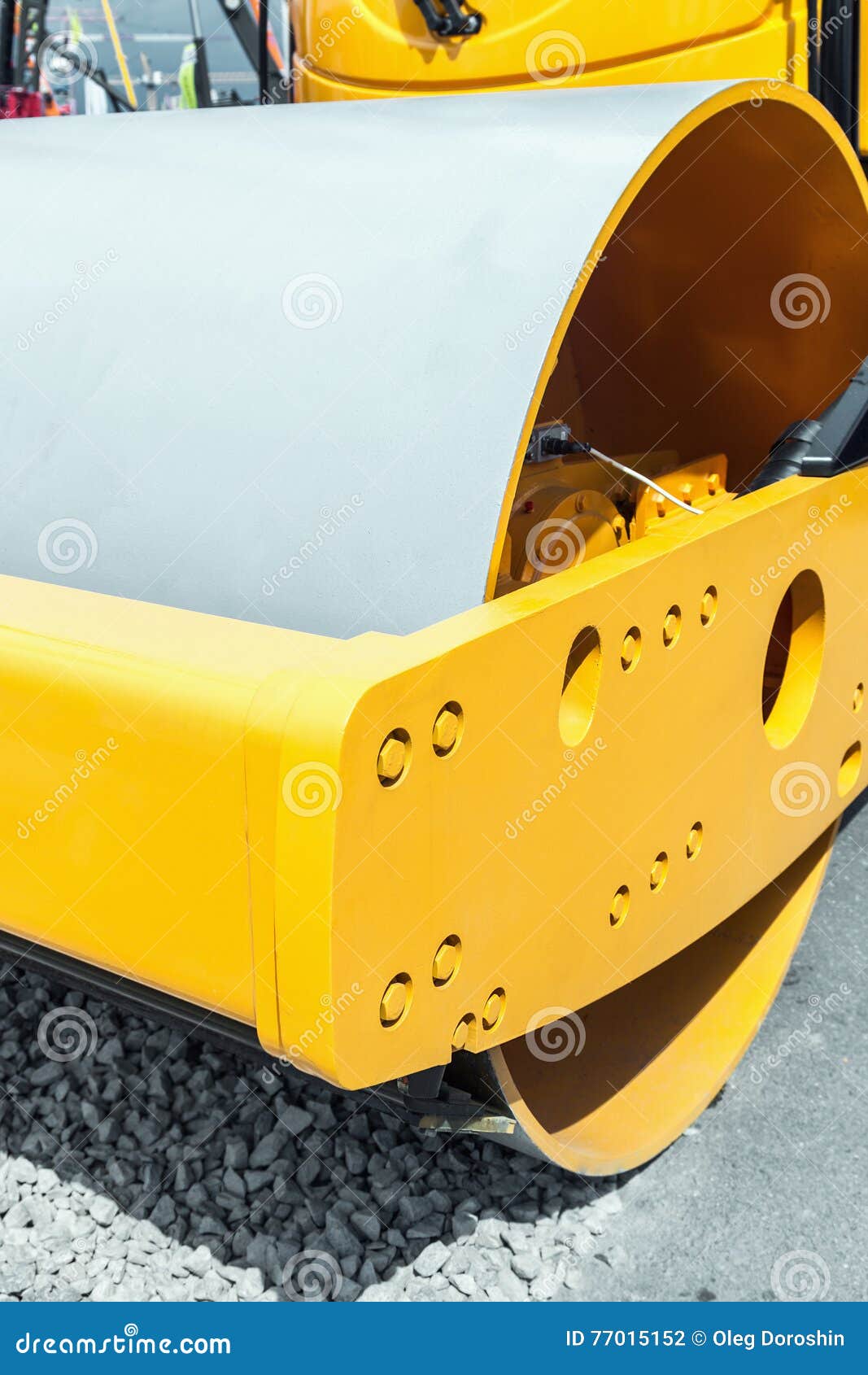 Construction Compactor in the Operation Stock Photo - Image of roll ...
