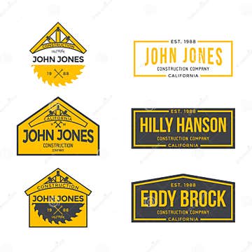 Construction Company Label and Badges. Vector Stock Vector ...