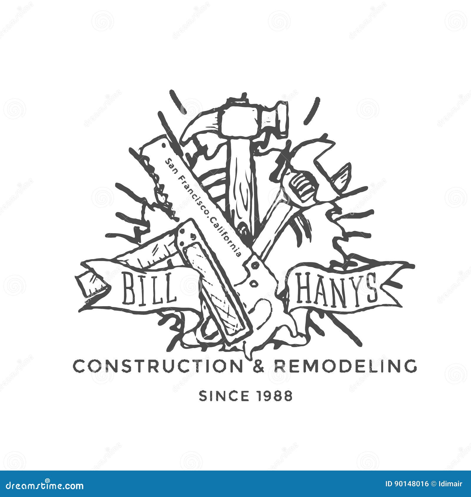 Construction Company Label and Badges. Vector Stock Vector ...