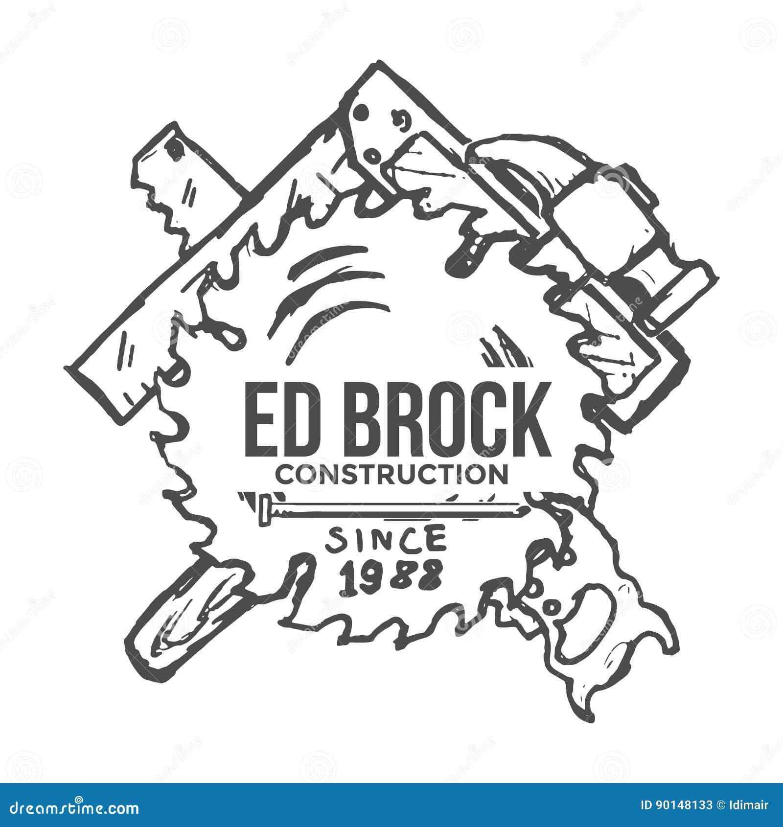 Construction Company Label and Badges. Vector Stock Vector ...