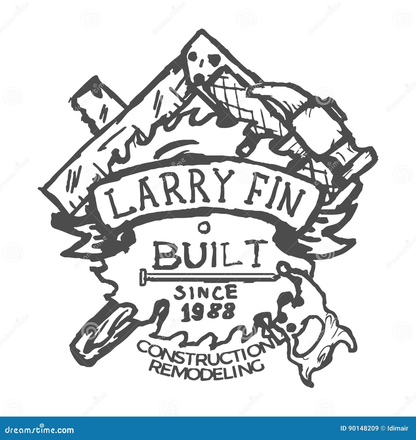 Construction Company Label and Badges. Vector Stock Vector ...