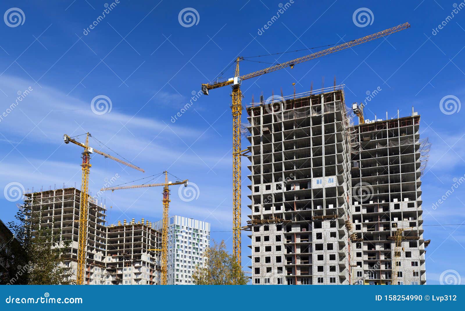 Construction Of A Complex Of Monolithic, Multi-storey Buildings Royalty ...