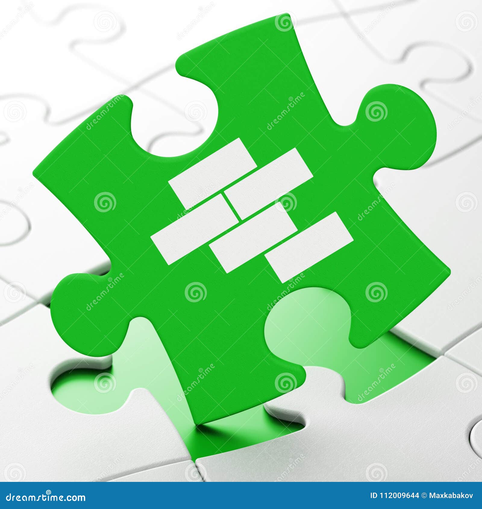Construction Concept: Bricks on Puzzle Background Stock Illustration ...