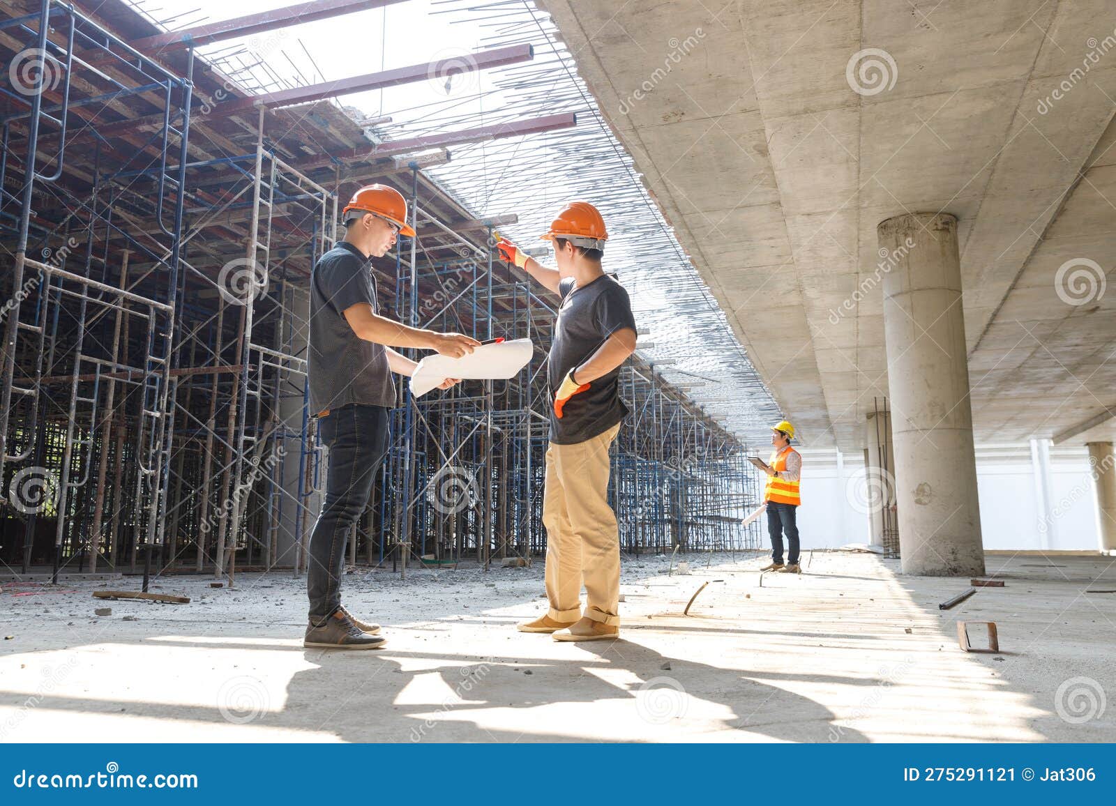 Construction Concept of Engineer and Architect Working with ...