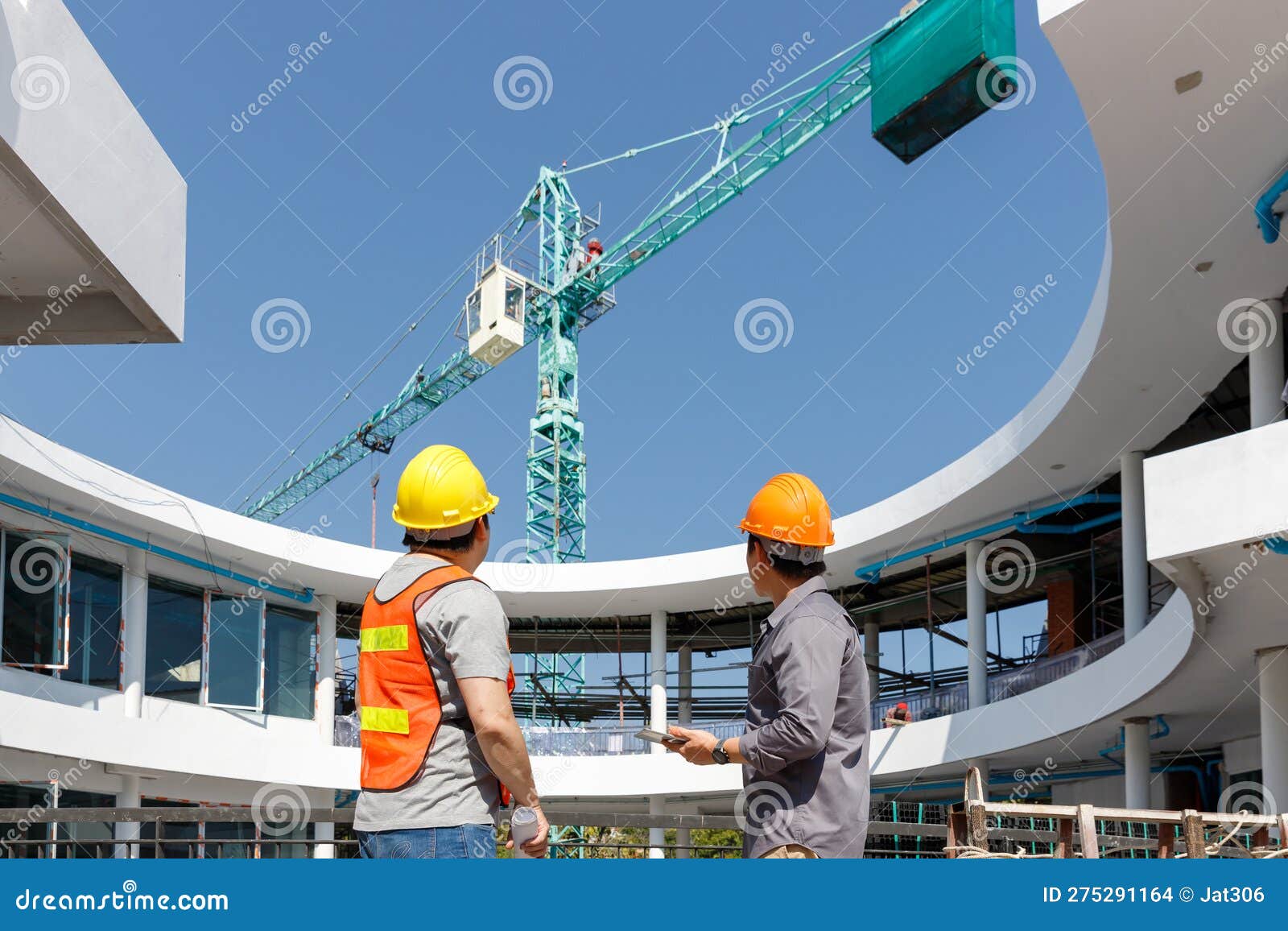 Construction Concept of Engineer and Architect Working with ...
