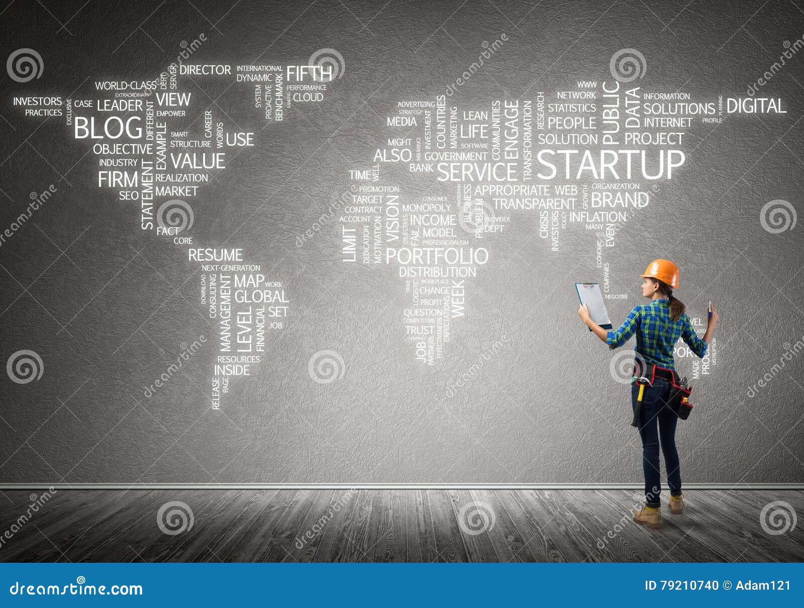 Construction Concept and Globalization Stock Photo - Image of network ...