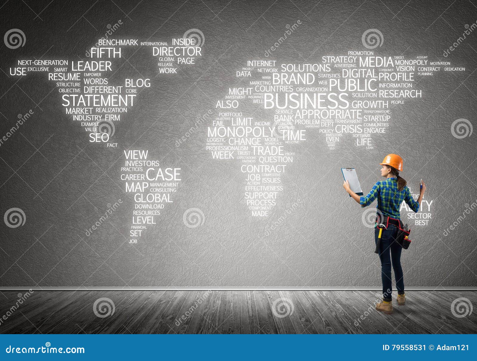 Construction Concept and Globalization Stock Image - Image of ...