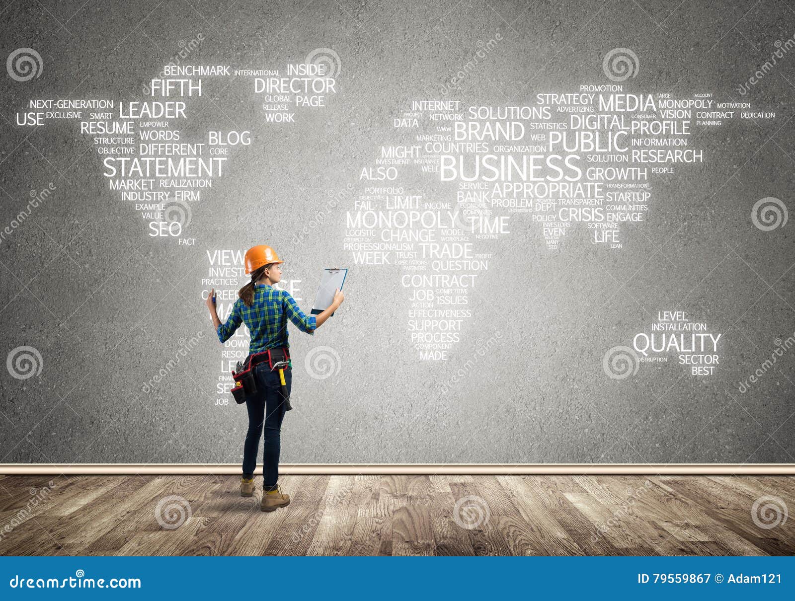 Construction Concept and Globalization Stock Image - Image of architect ...