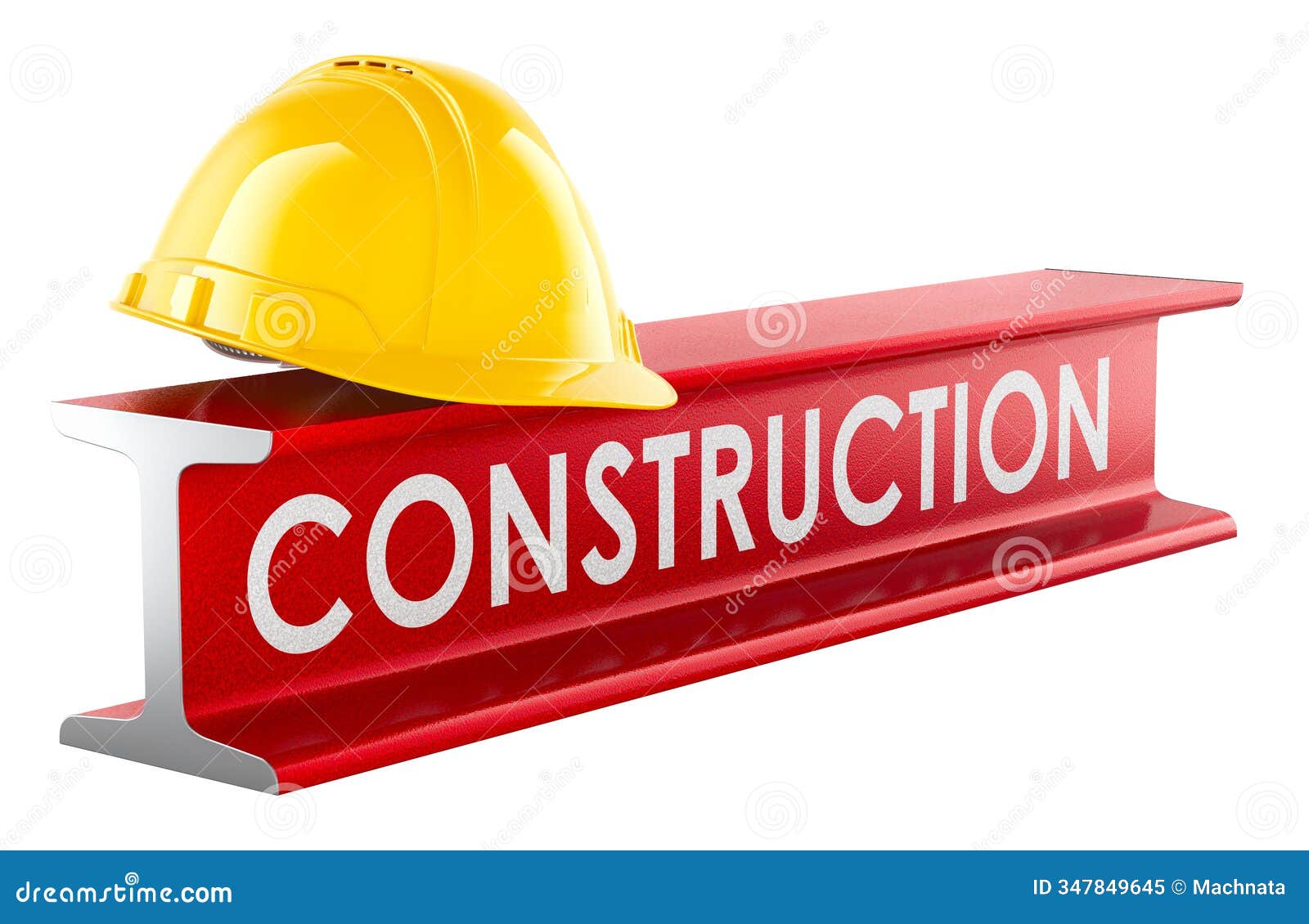 Construction Concept. Metal Beam and Construction Hard Hat Stock ...