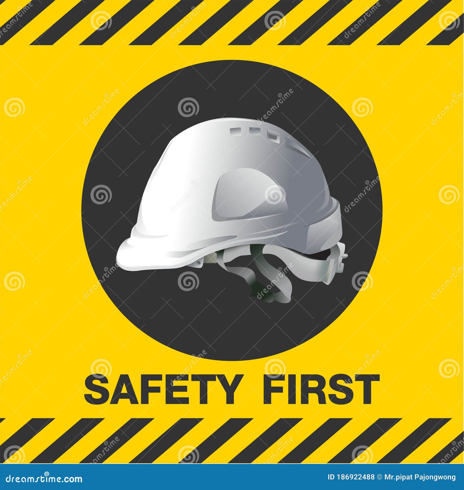 Construction Concept, Safety Hard Hat Stock Illustration - Illustration ...