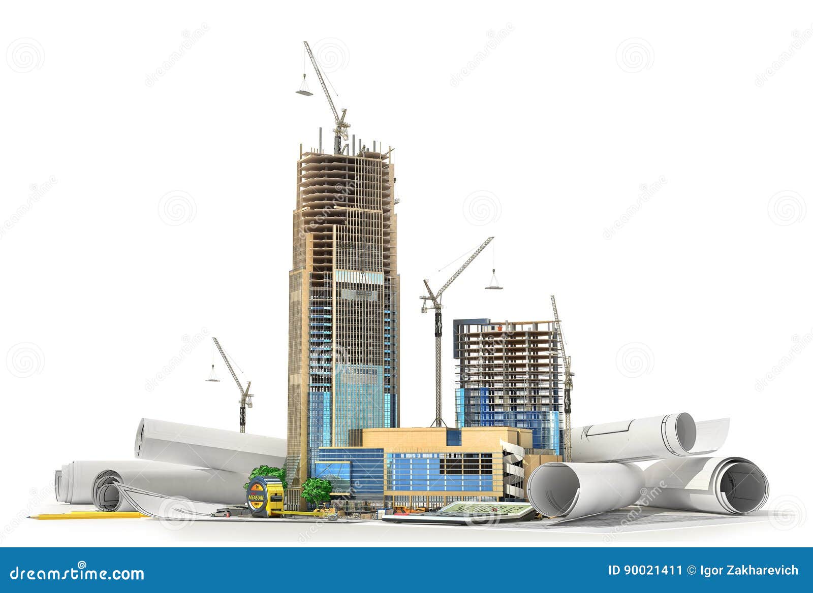 Construction concept. stock illustration. Illustration of equipment ...