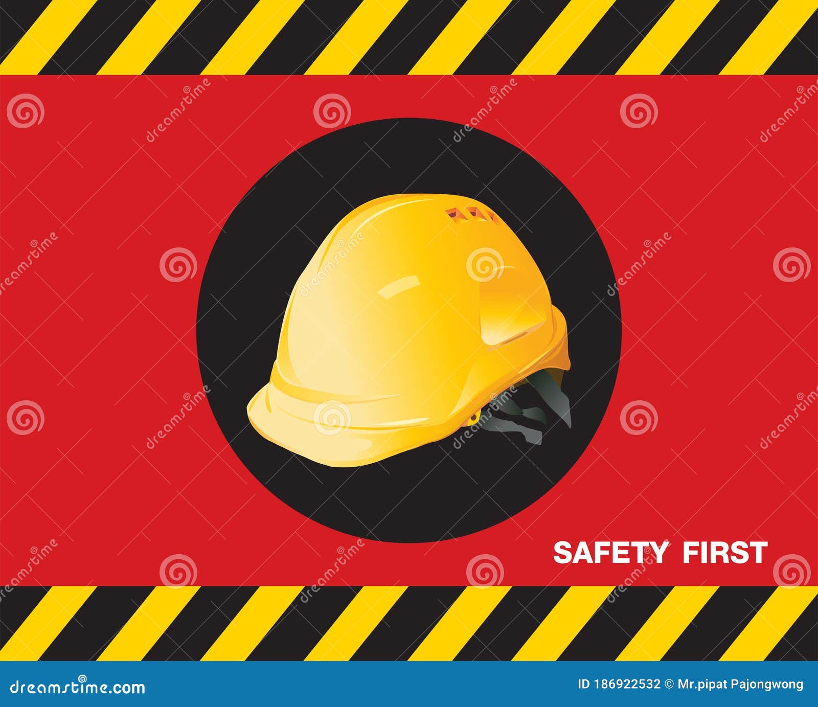 Construction Concept, Yellow Safety Hard Hat Stock Vector ...