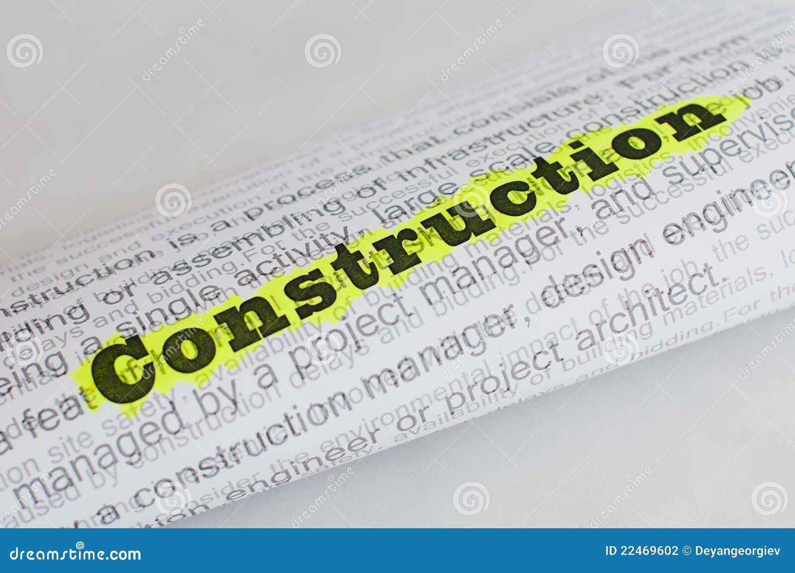 Construction Conception Text Stock Photo - Image of architectural ...
