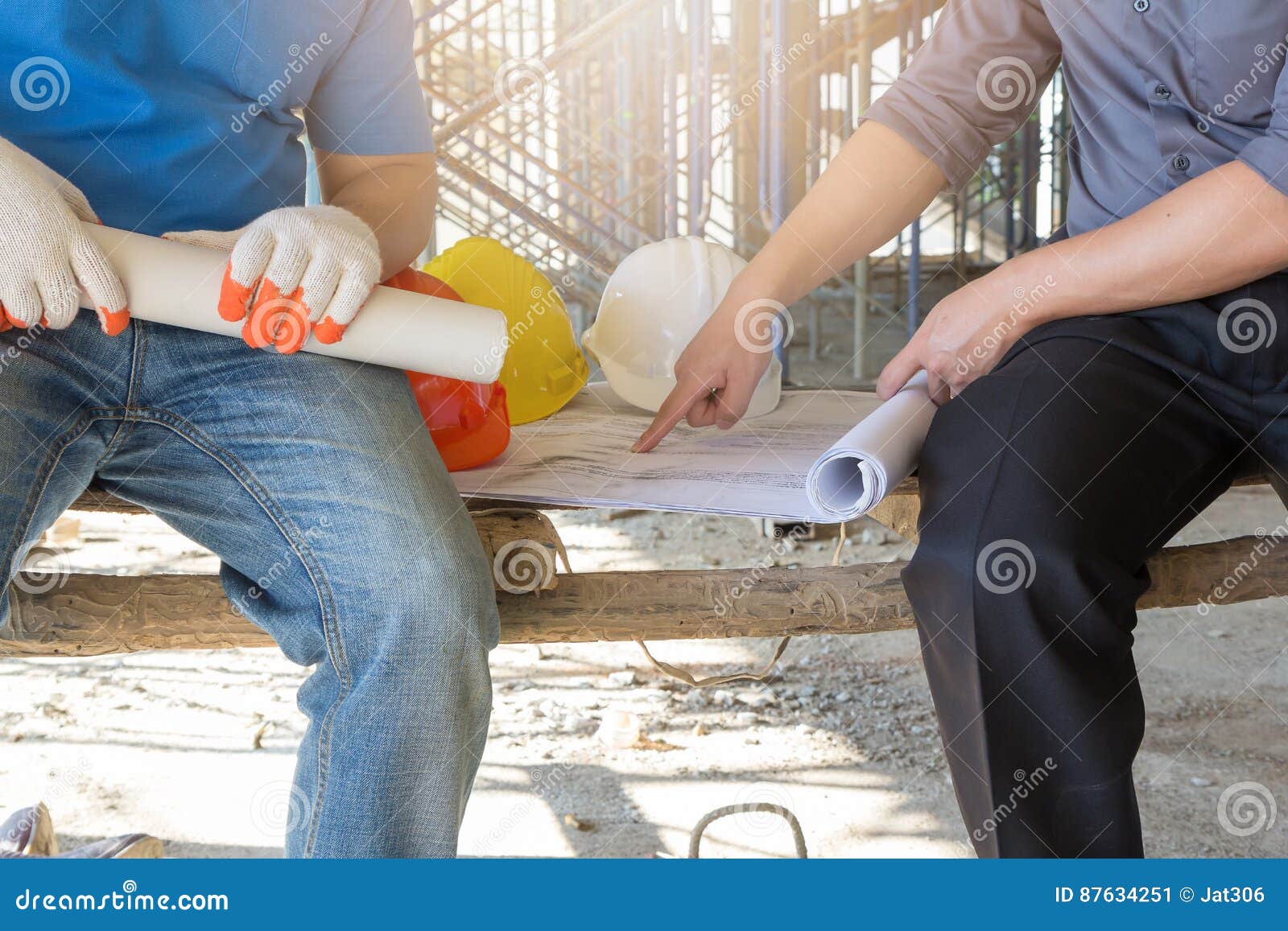 Construction Concepts, Engineer and Architect Working at Construction ...