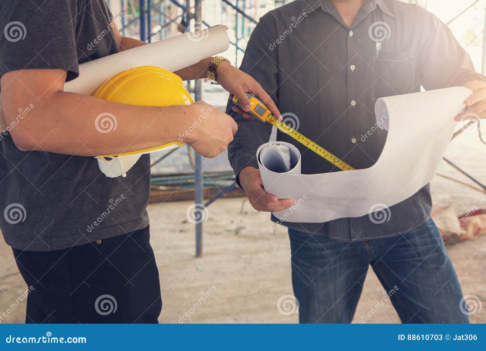 Architect, Engineer Or Interior Designer Hands Drawing With Pencil And ...