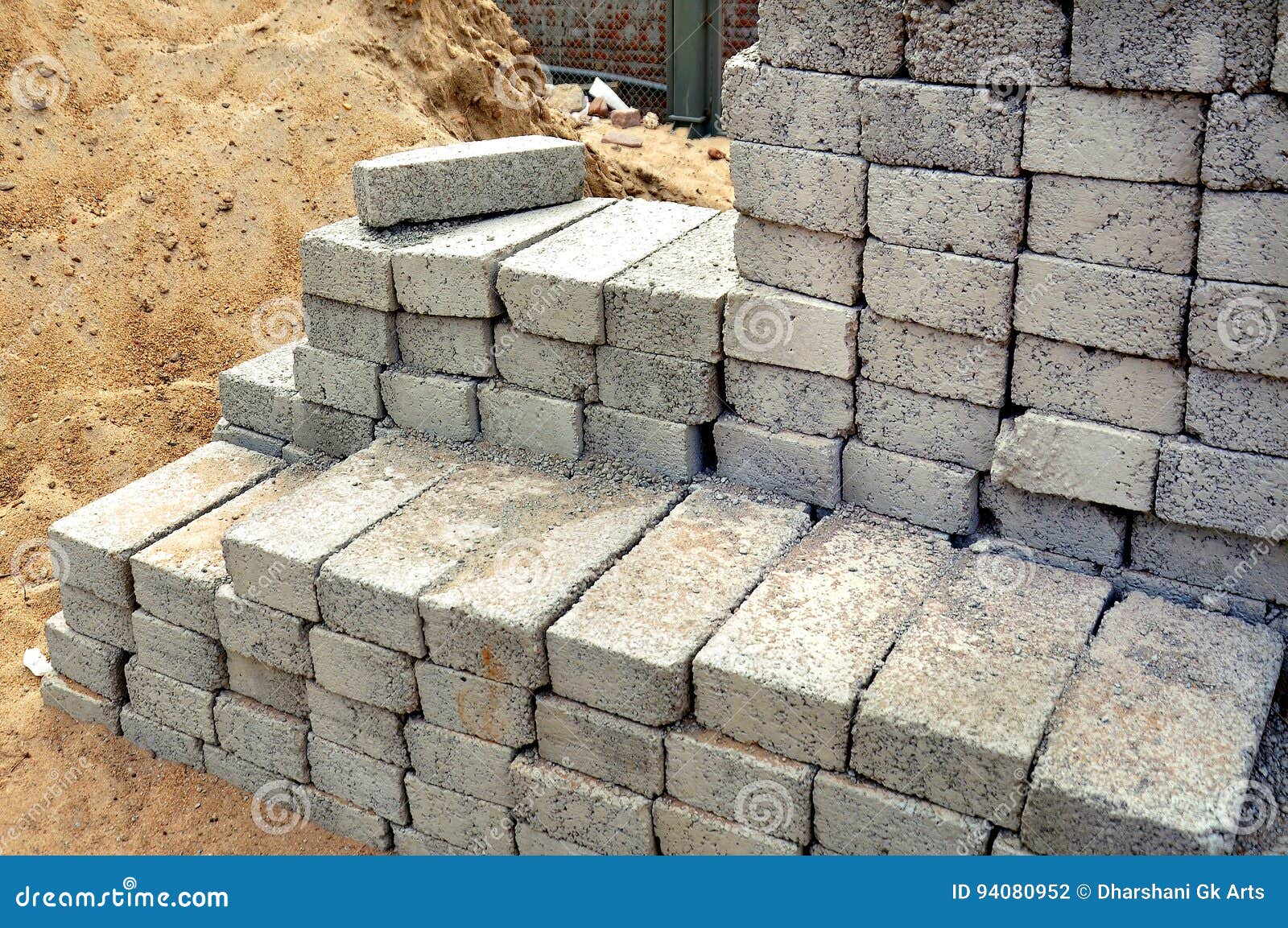Construction Concrete Blocks Stock Photo - Image of concrete, camera ...