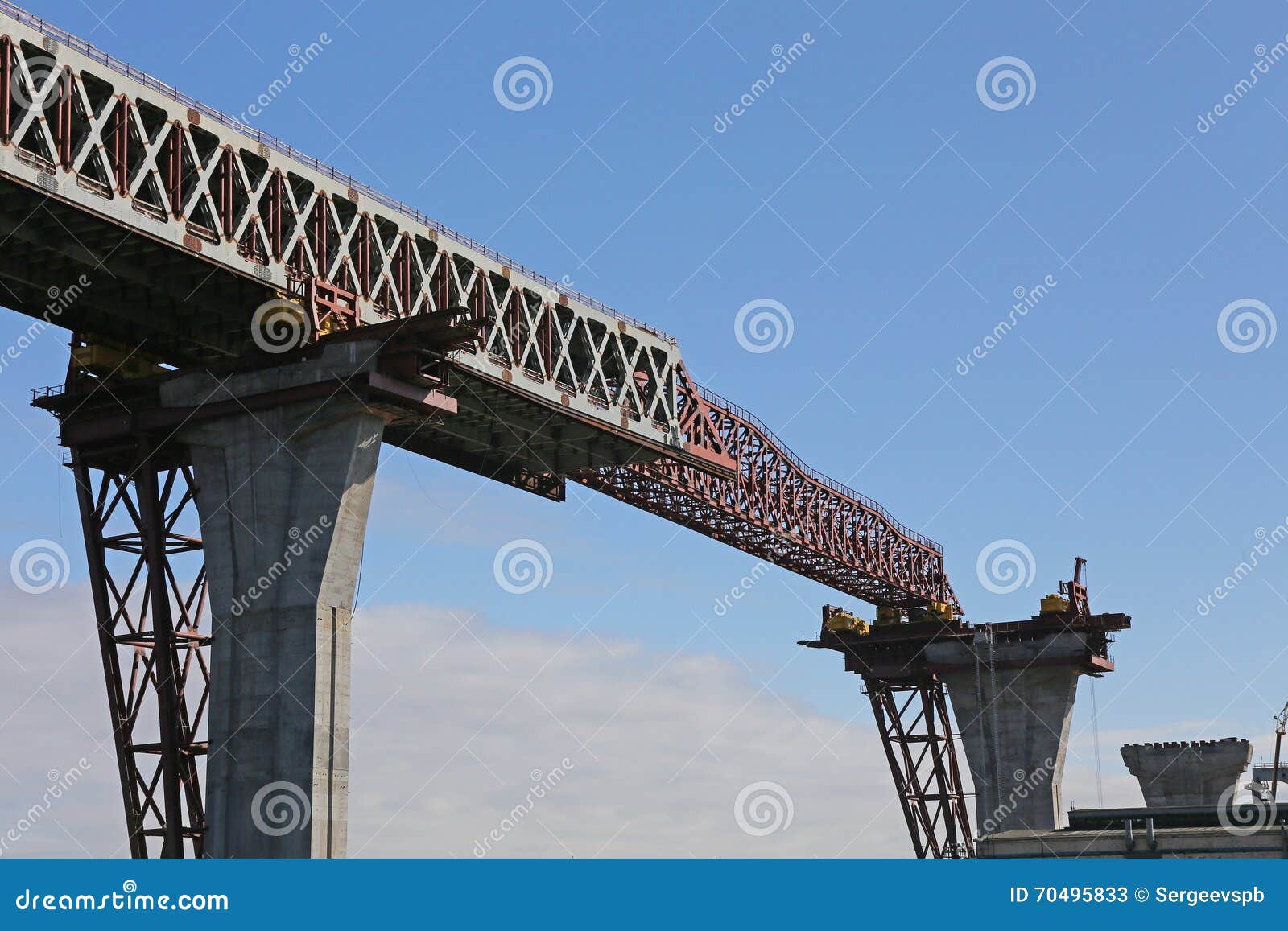 Construction of Concrete High Speed Way Stock Image - Image of overpass ...