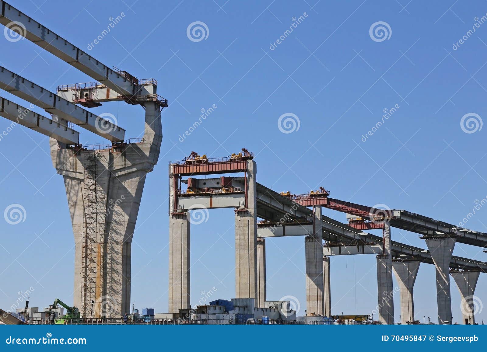 Construction of Concrete High Speed Way Stock Image - Image of outside ...