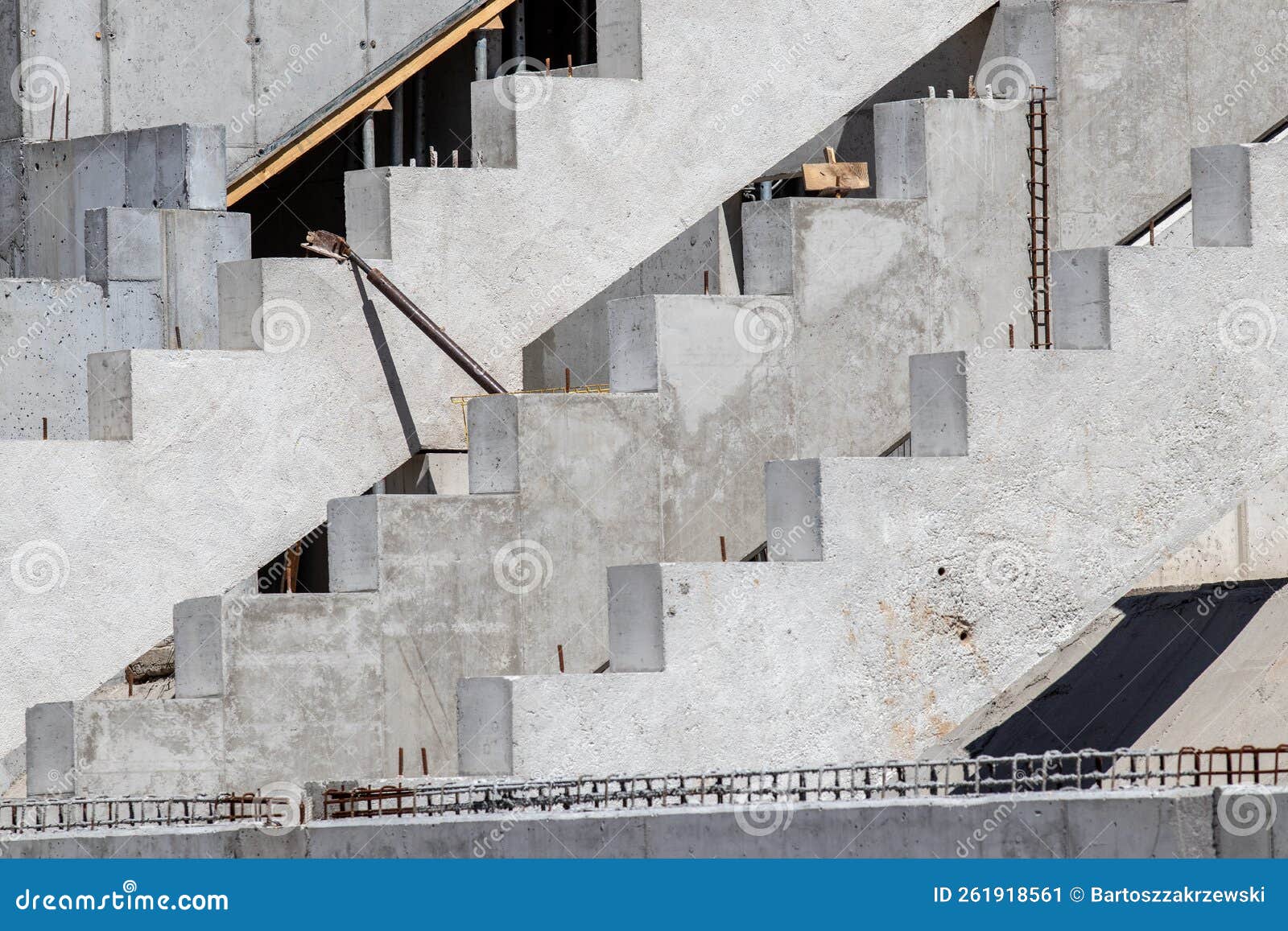 Construction - Concrete and Metal Elements Stock Image - Image of site ...