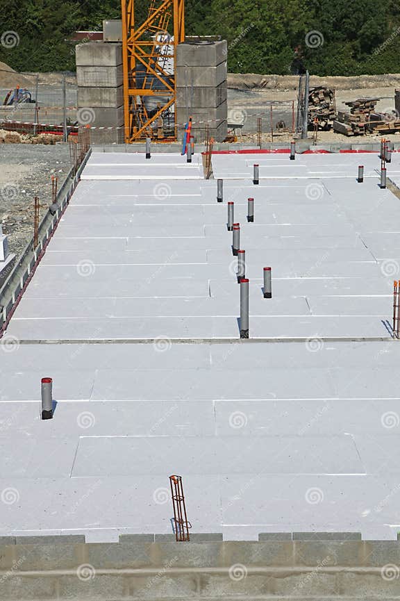 Construction of a Concrete Slab with Polystyrene Insulation Editorial ...