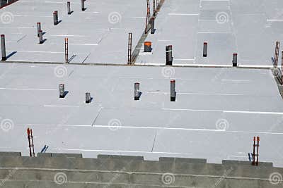 Construction of a Concrete Slab with Polystyrene Insulation Stock Image ...