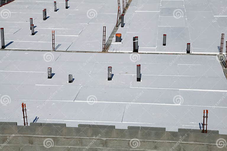 Construction of a Concrete Slab with Polystyrene Insulation Stock Image ...