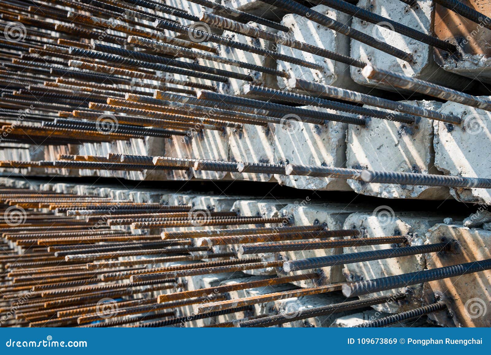 Construction Concrete Stake Stock Image - Image of heap, reinforced ...