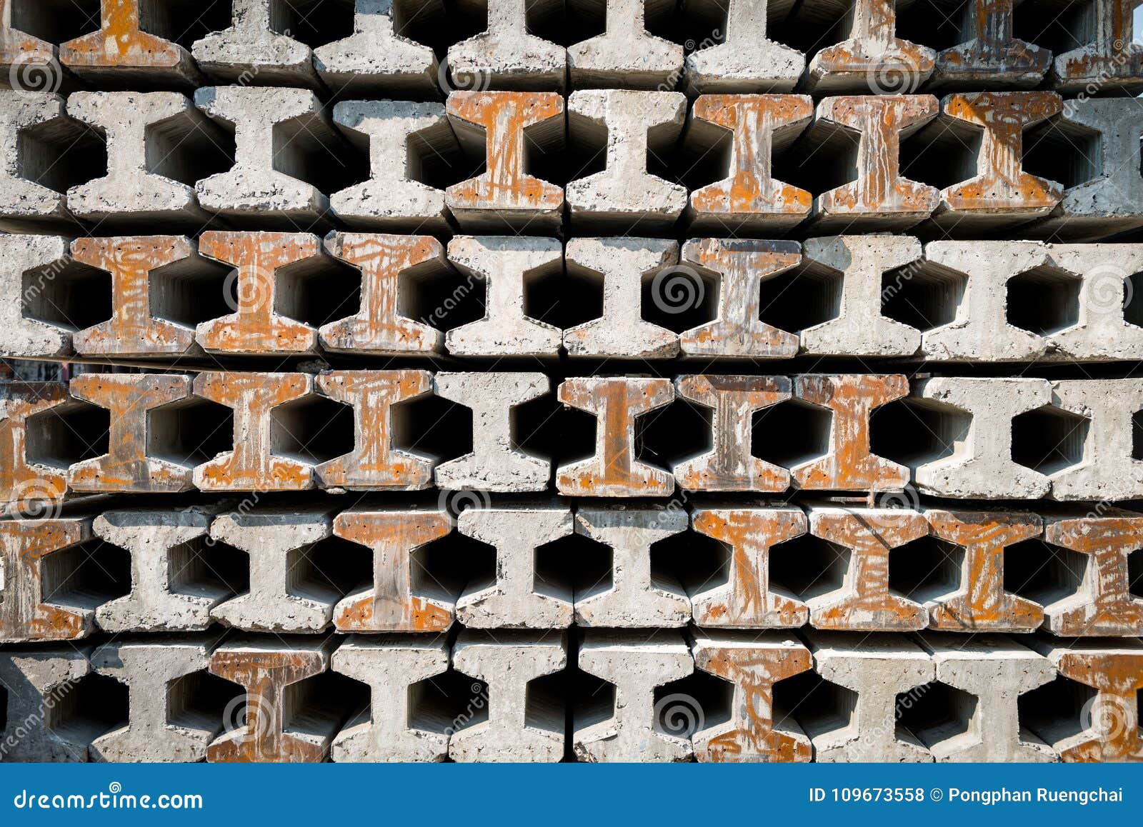 Construction Concrete Stake Stock Photo - Image of pole, reinforced ...