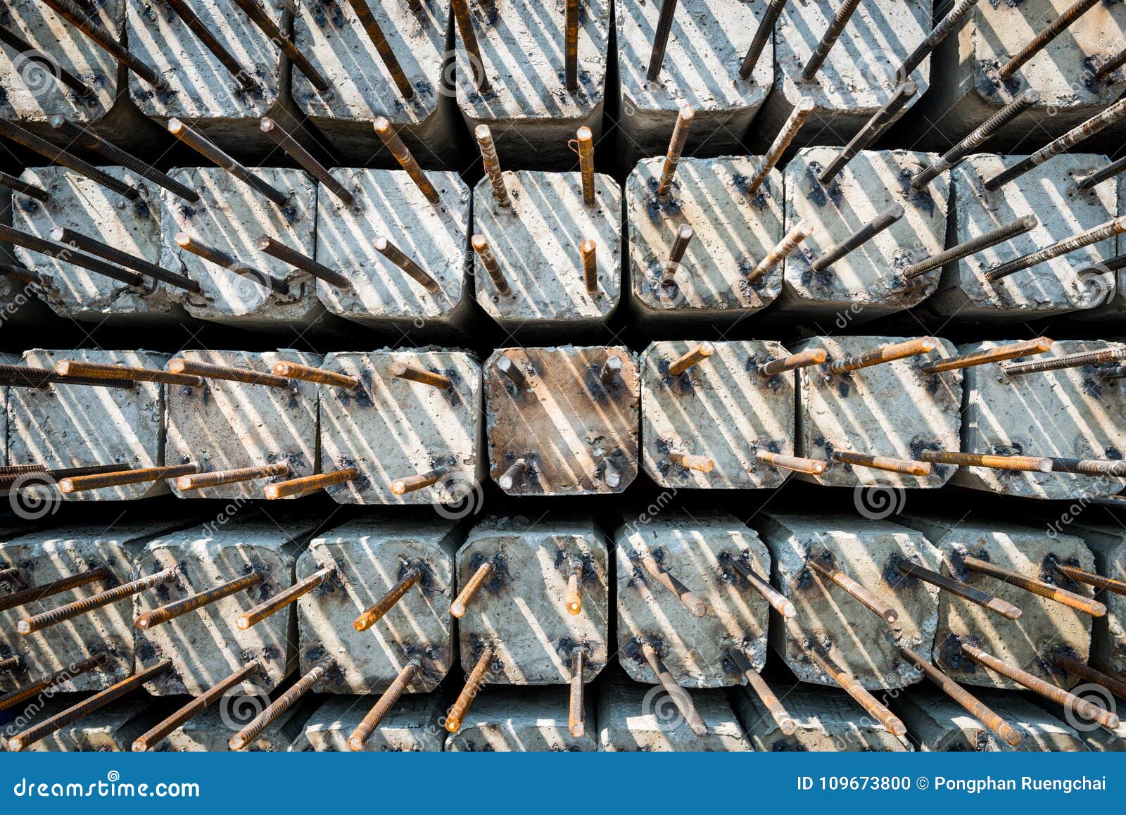 Construction Concrete Stake Stock Photo - Image of material, background ...