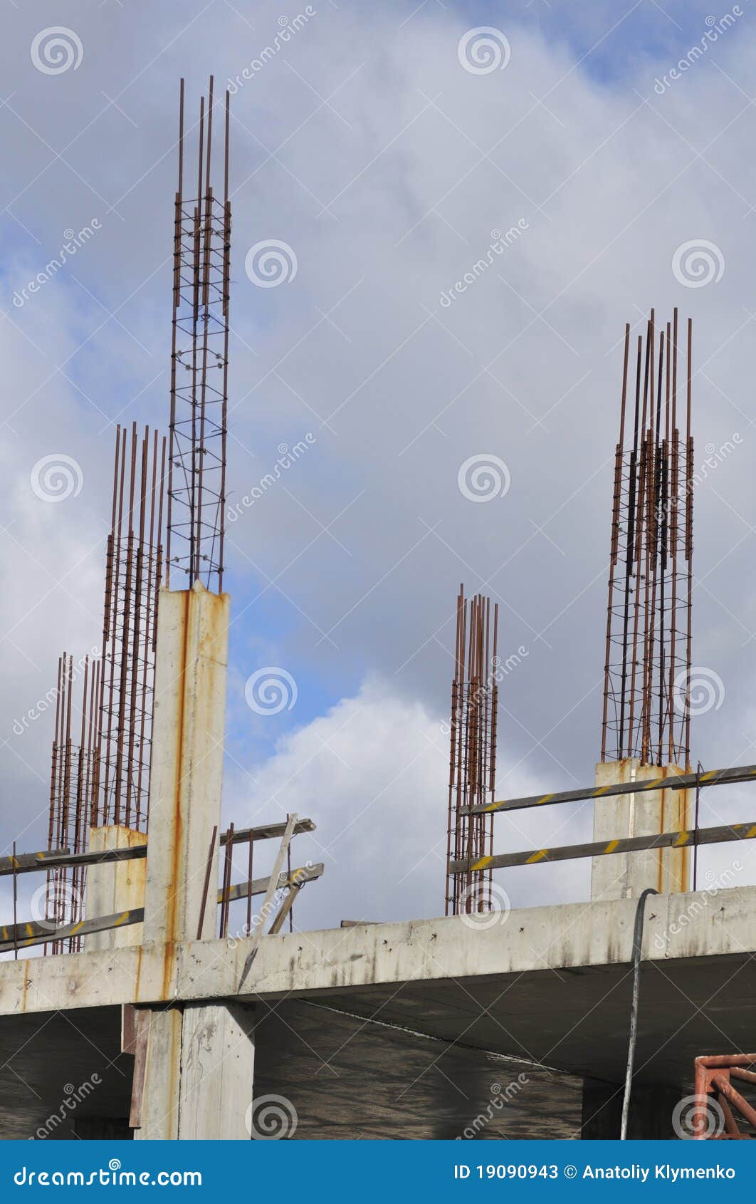 Construction of a Concrete Structure Stock Image - Image of structure ...