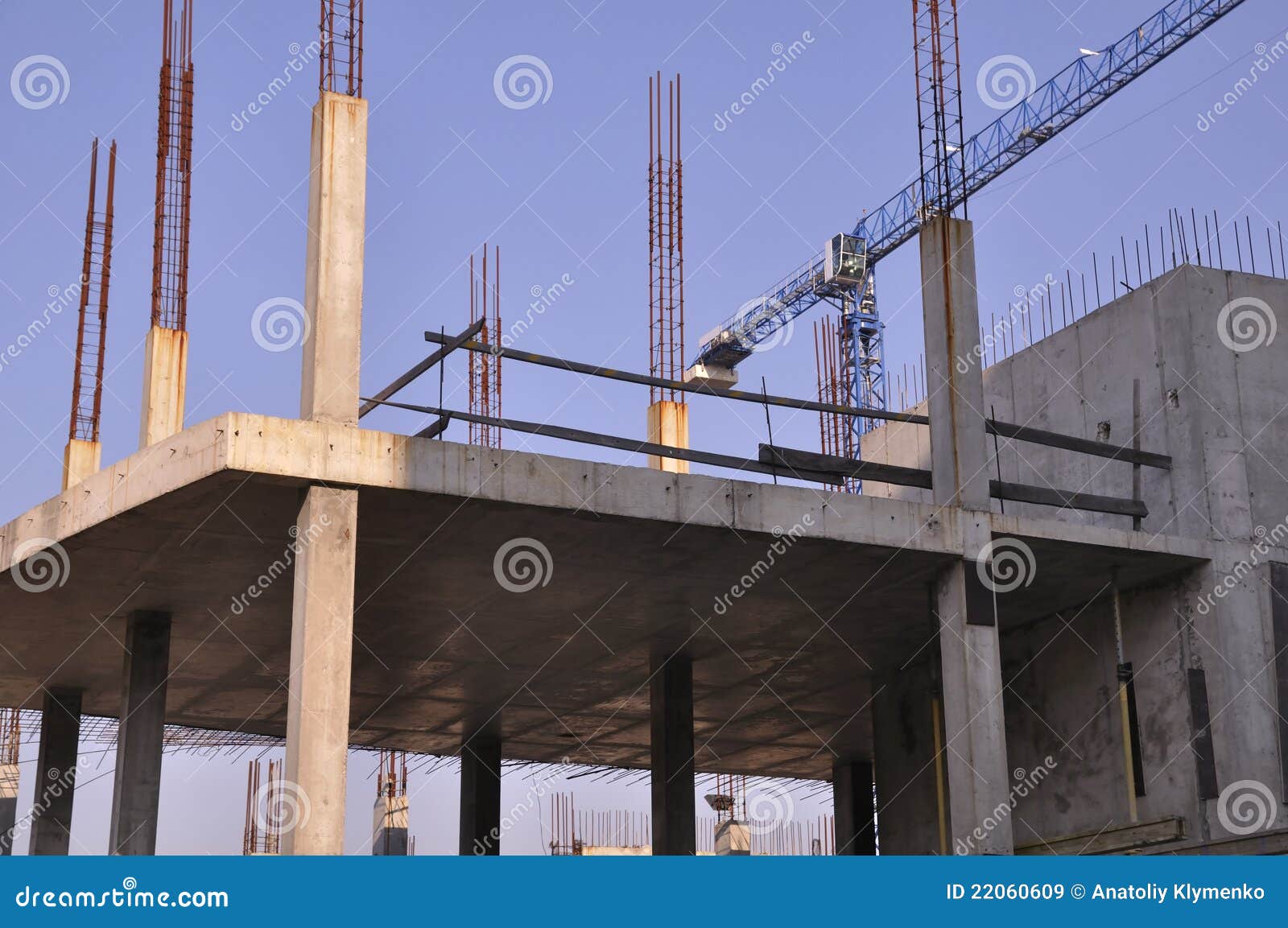 Construction. Concrete Structures. Stock Image - Image of industry ...