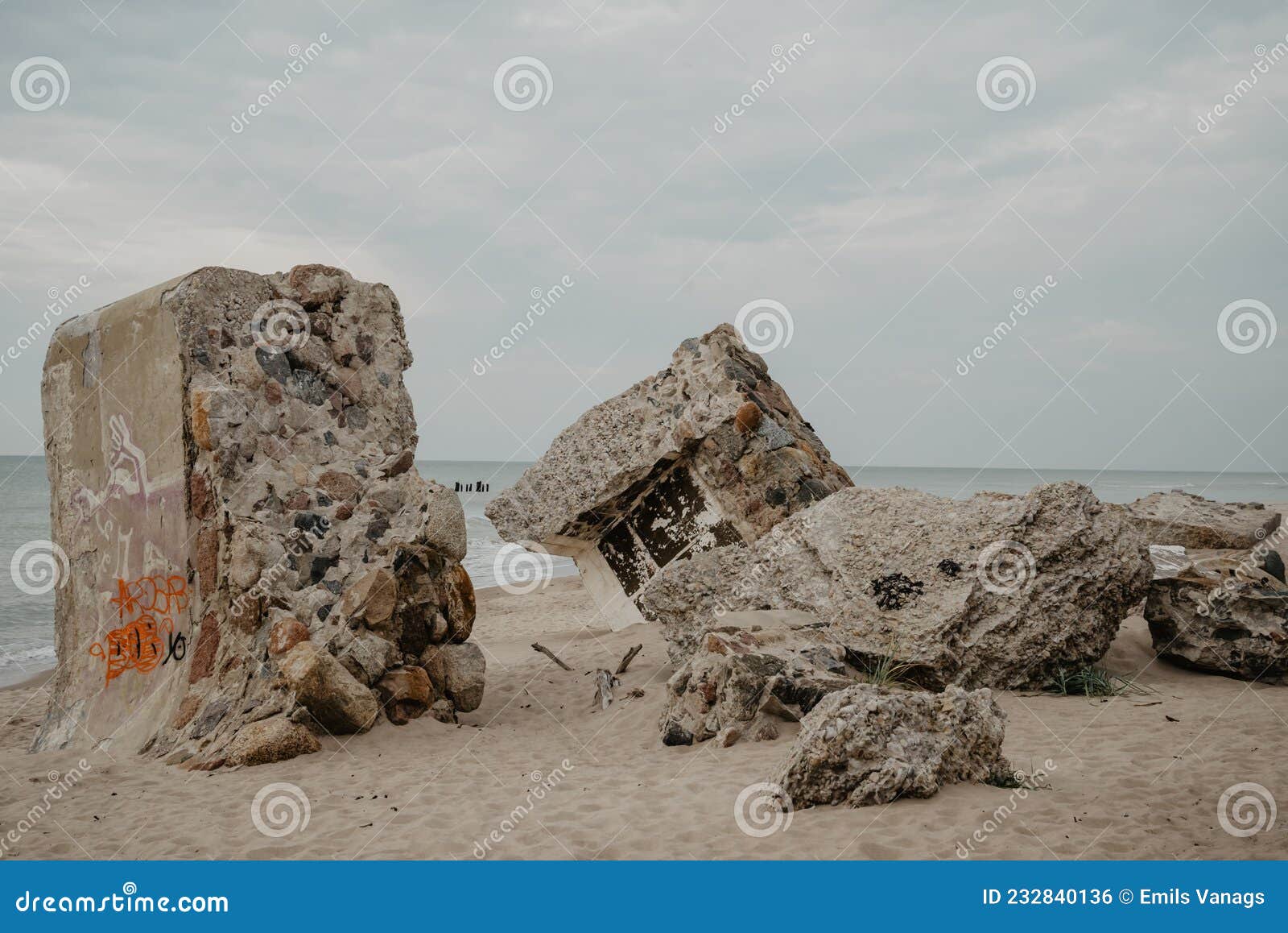 The Construction of Concrete Wartime Bunkers on the Shores of the ...