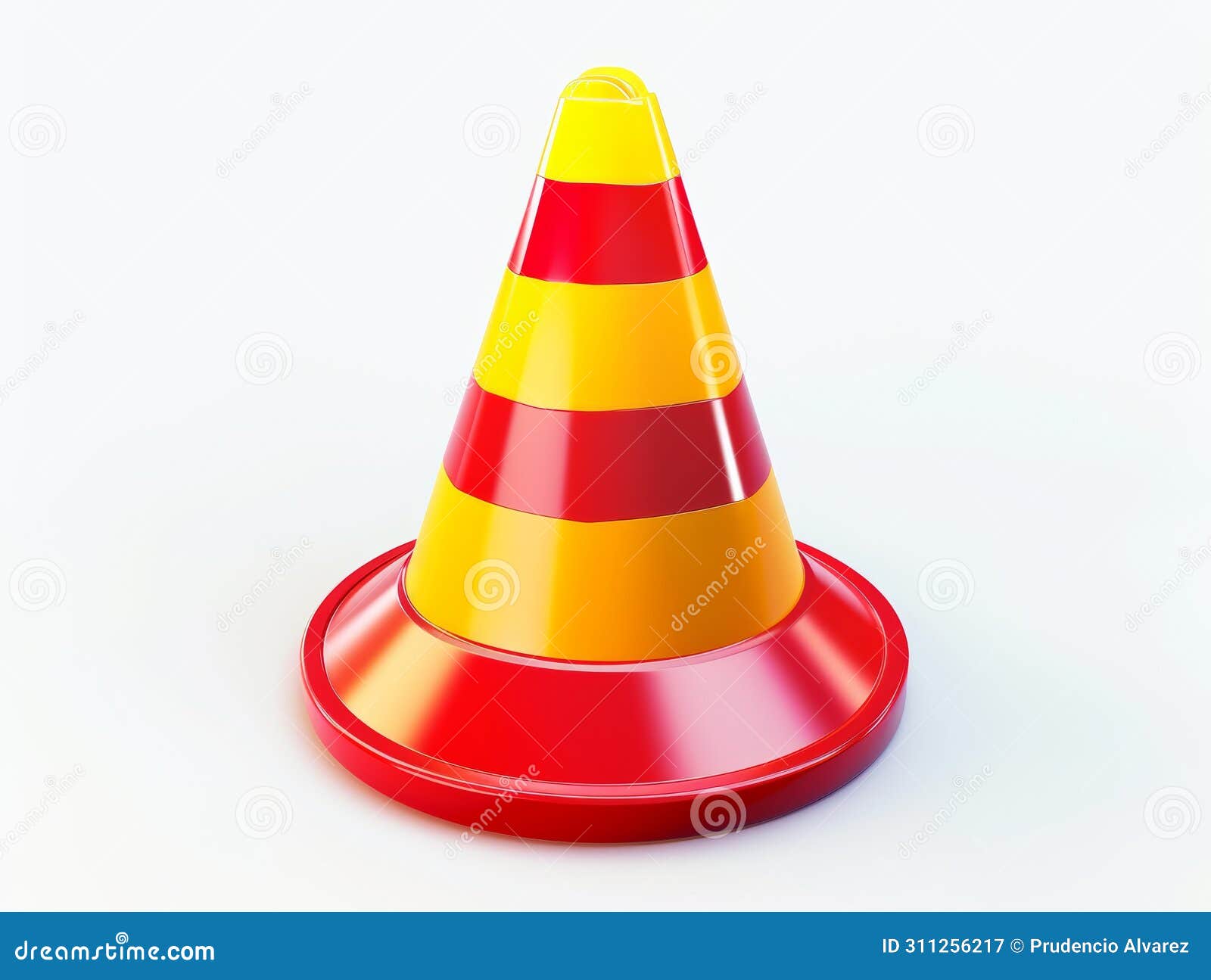 Construction Cone or Beacon 3d Stock Illustration - Illustration of ...