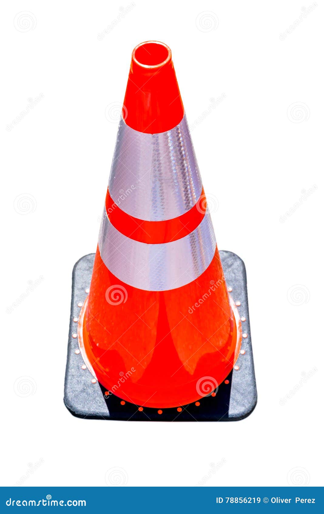 Construction cone isolated stock image. Image of security - 78856219