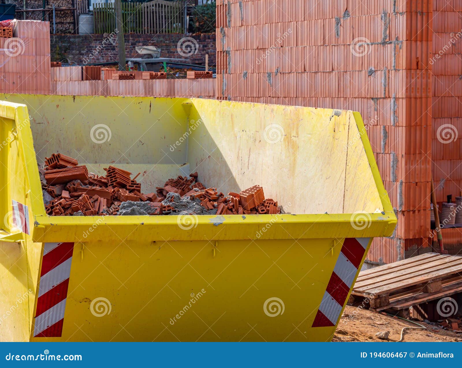 Construction Container with Rubble from the Shell Stock Image - Image ...