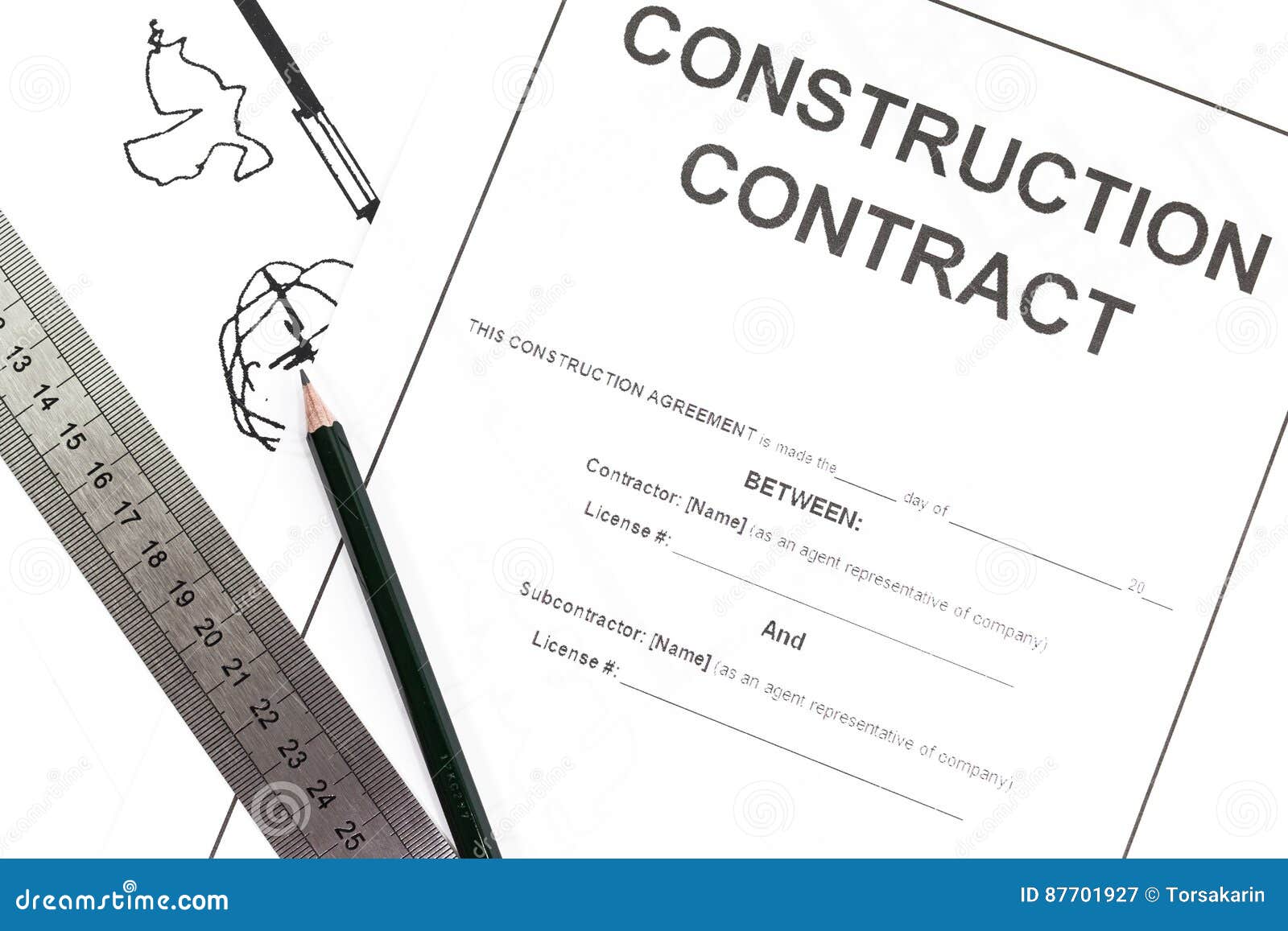Construction Contract Paper Royalty-Free Stock Photography ...