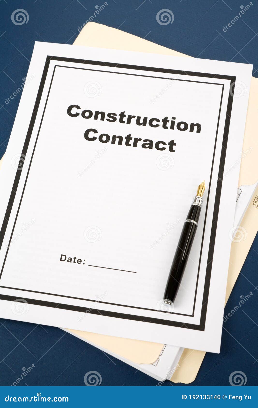 Construction Contract Document Stock Photo - Image of contract ...