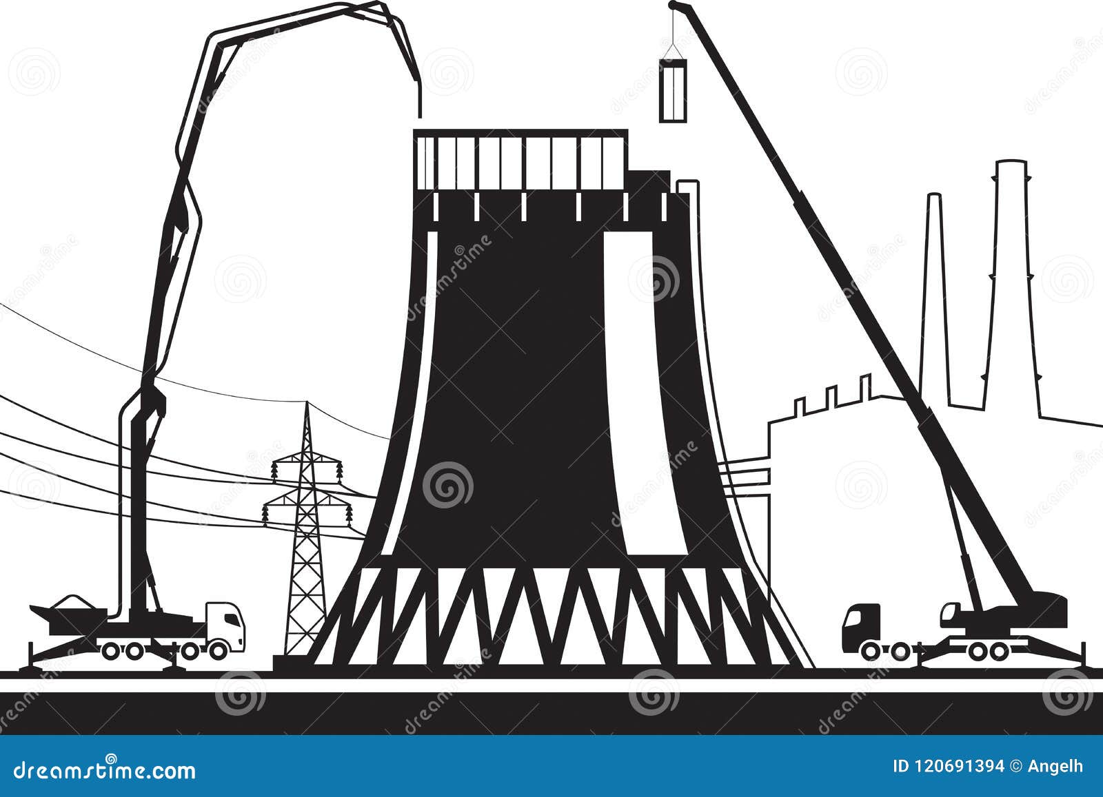 Cooling Tower Of Nuclear Power Plant Stock Photography | CartoonDealer ...