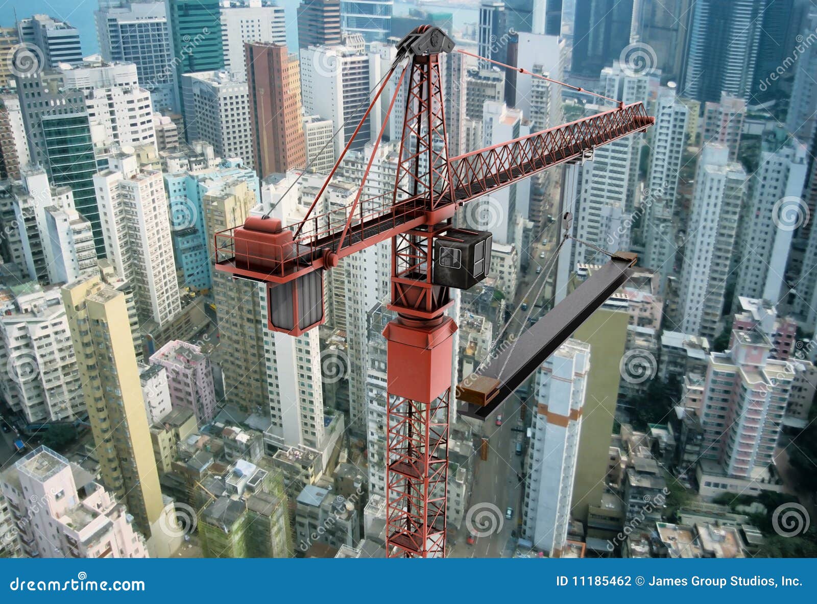 Construction Crane from Above Stock Photo - Image of city, high: 11185462