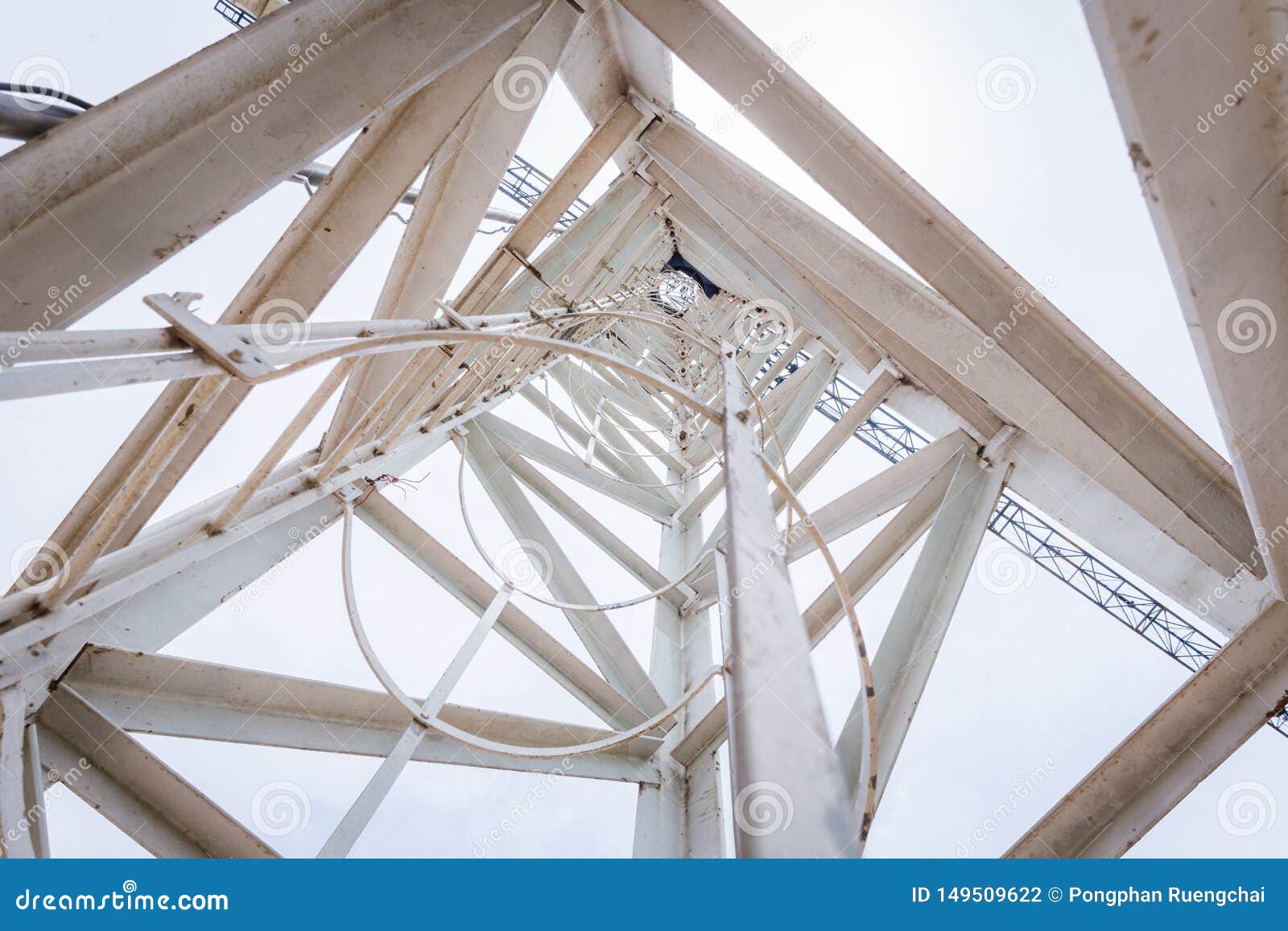 Construction Crane Base Viewed Stock Photo - Image of house, urban ...