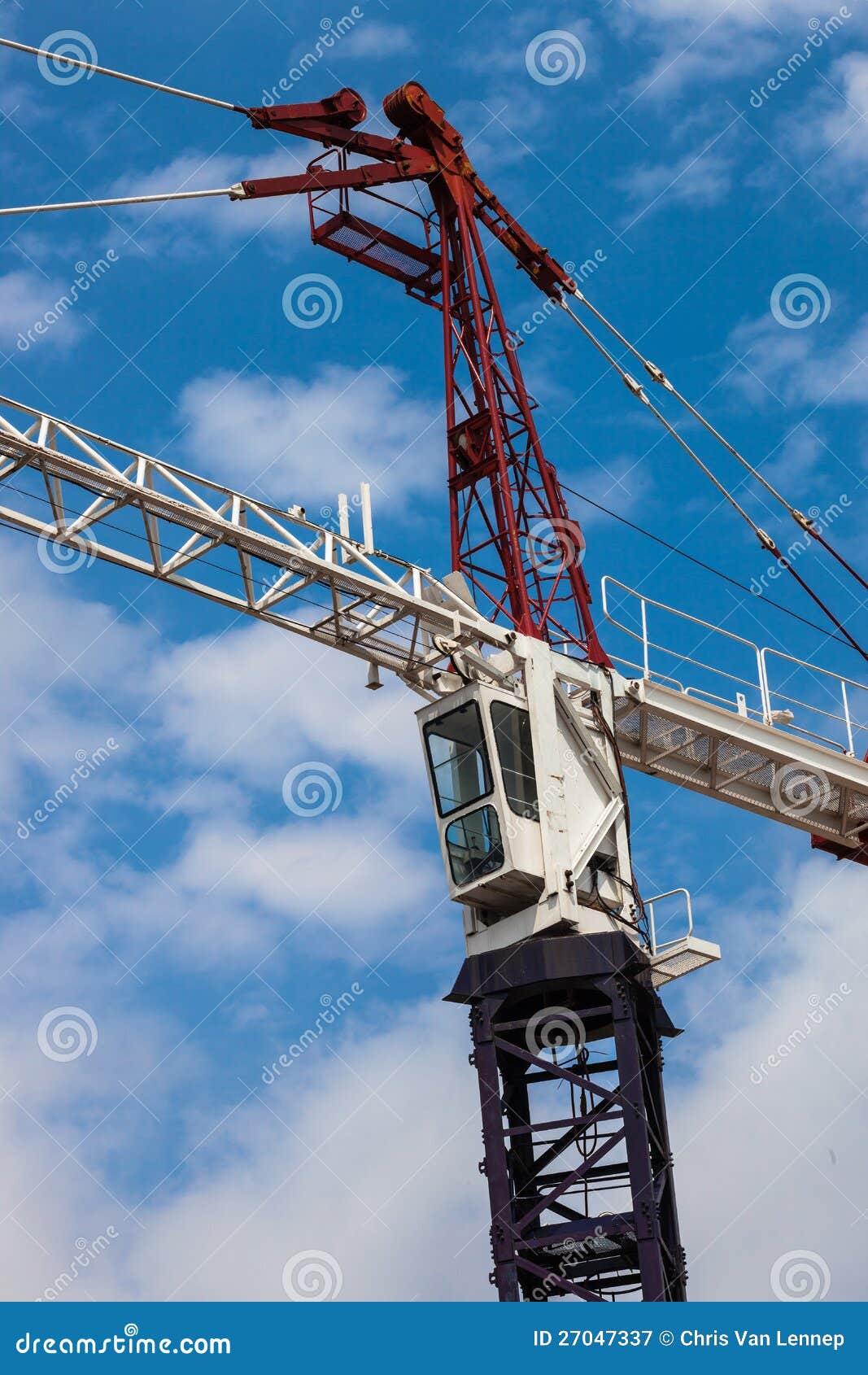 Construction Crane Blue stock image. Image of transport - 27047337