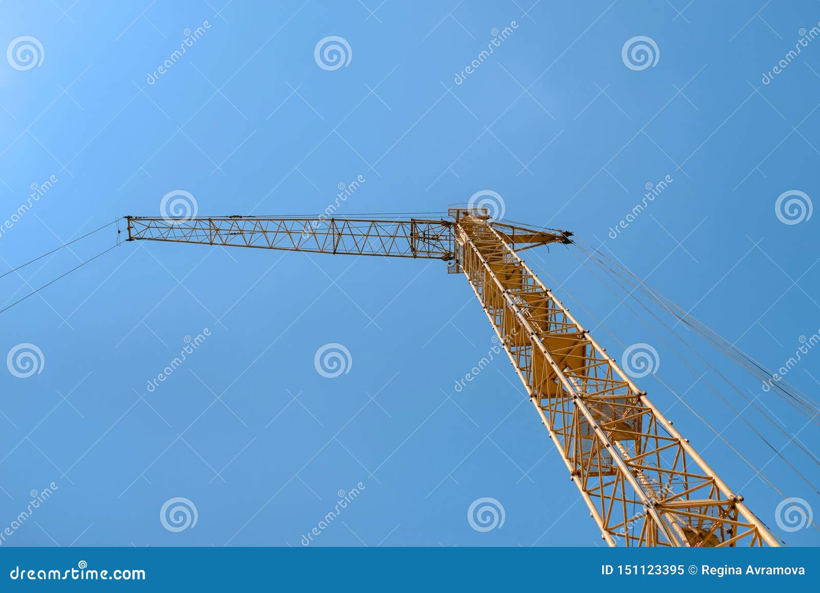 Construction Crane. Bottom View Stock Image - Image of machinery ...