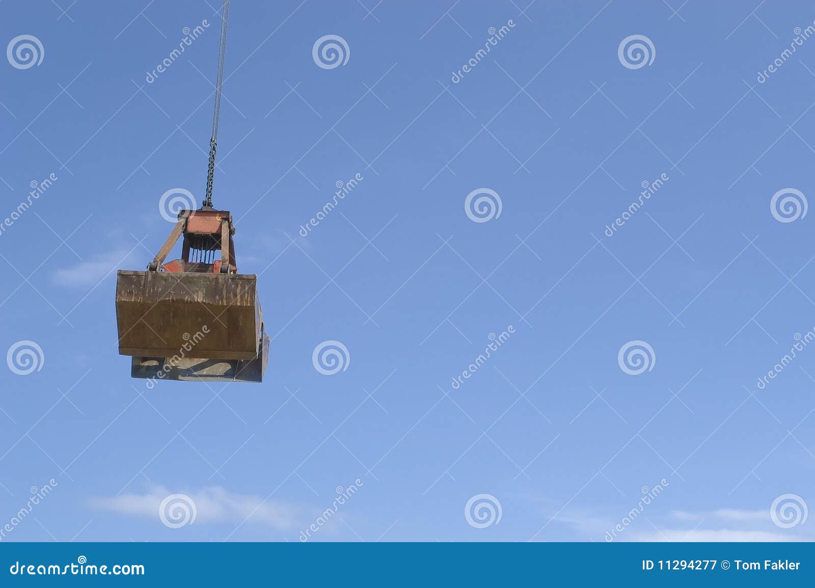 Construction crane bucket stock image. Image of material - 11294277