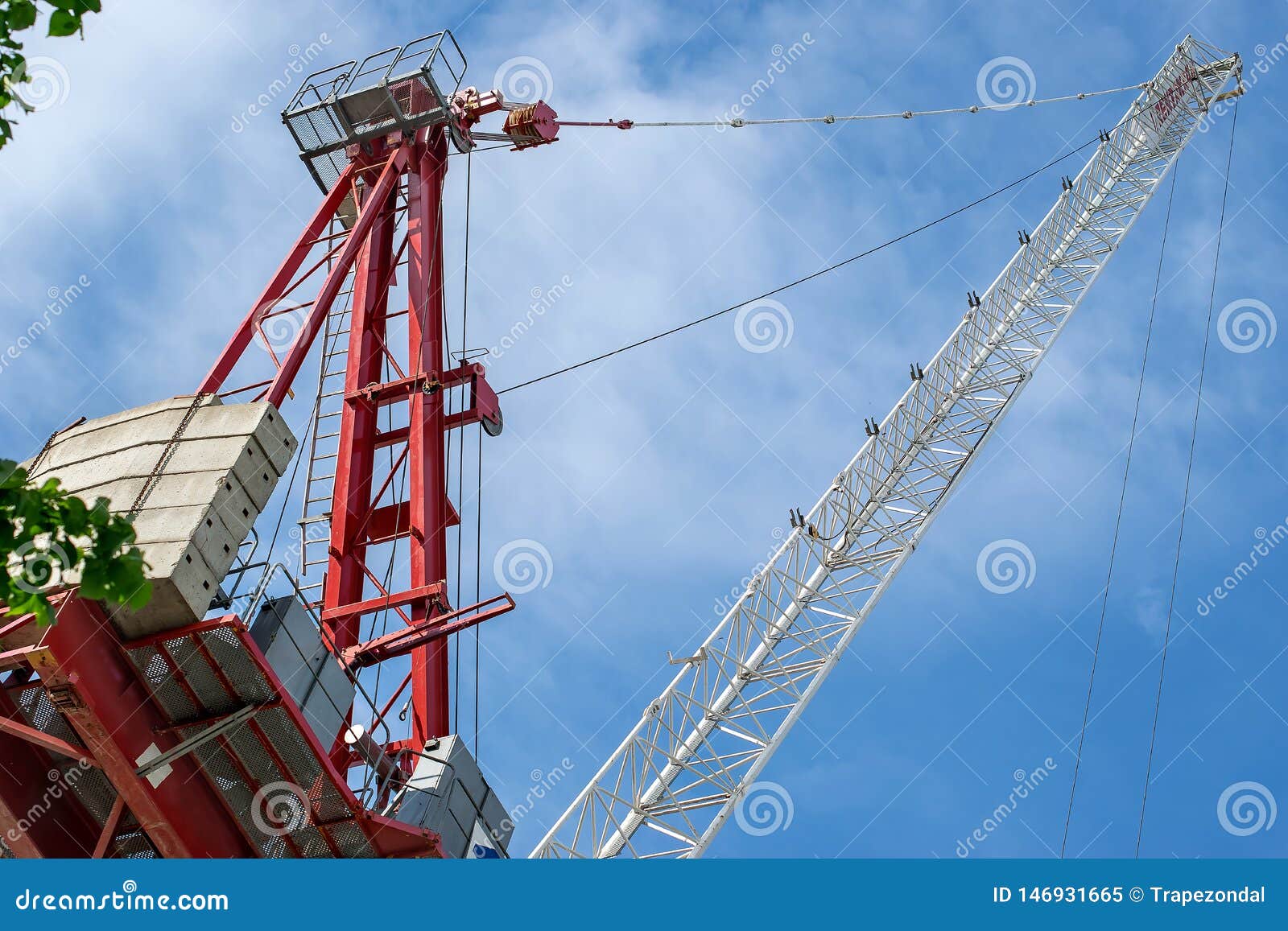Construction Equipment Metal Structure of the Crane, Bottom View Stock ...